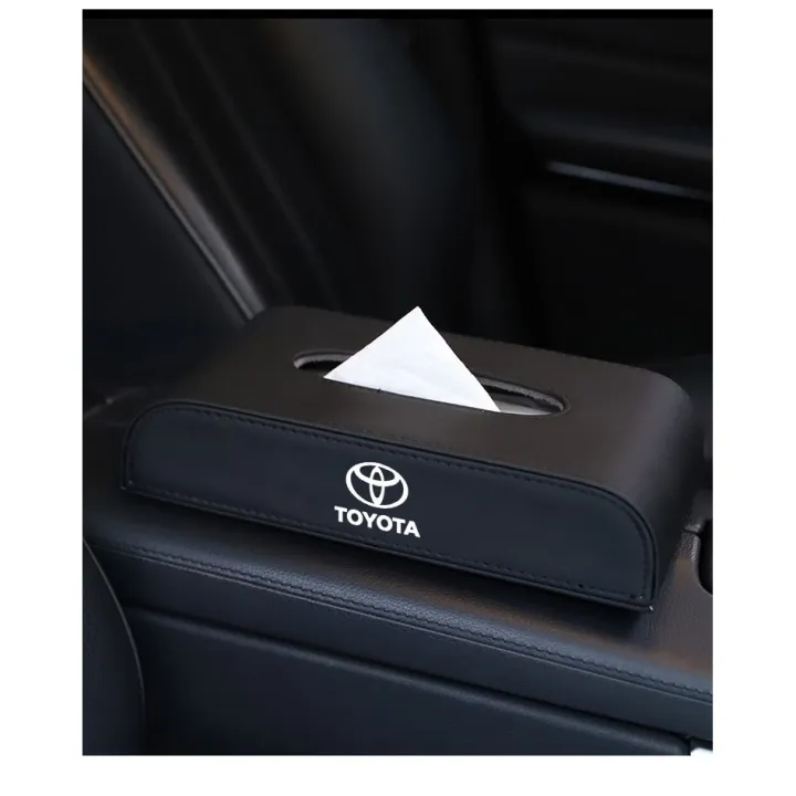 Black High quality Leather Car Tissue Box Holder For Toyota Camry Altis ...