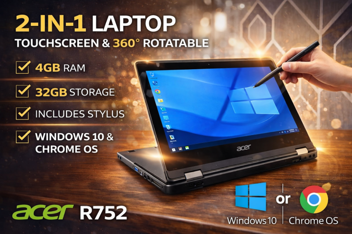 Acer | Chromebook Spin 511 R752T | 32GB Storage | 4GB RAM | Intel UHD ...