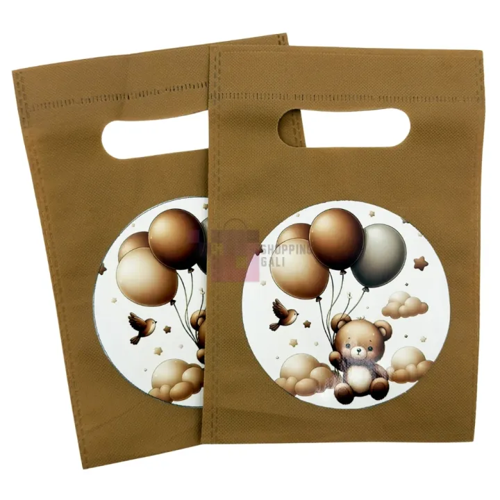 Teddy Bear Goody Bags - 8 x 6 Inch - Fabric Gift Bags - Teddy Bear ...