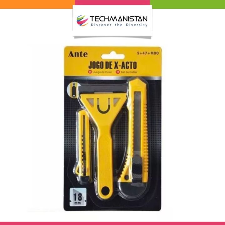 Techmanistan 3 Piece Scraper and Utility Knife Set, Cutter | Daraz.pk