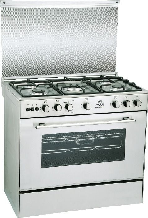Indus 5 Burner Gas Cooking Range With Baking Oven - Silver | Daraz.pk