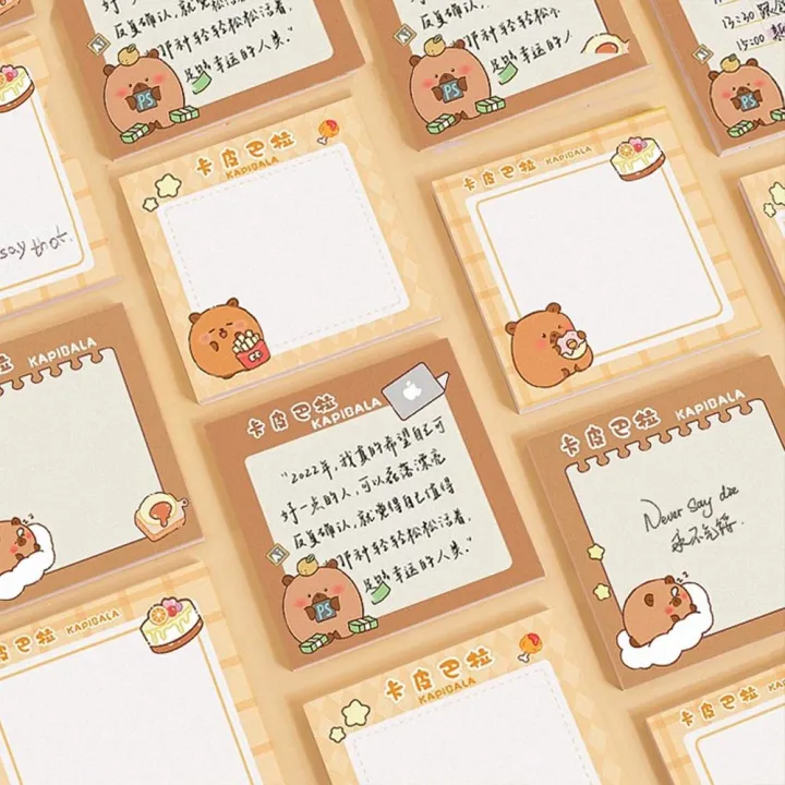 Multifunction Cute Capybara Sticky Note Self-adhesive N Times Capybara ...