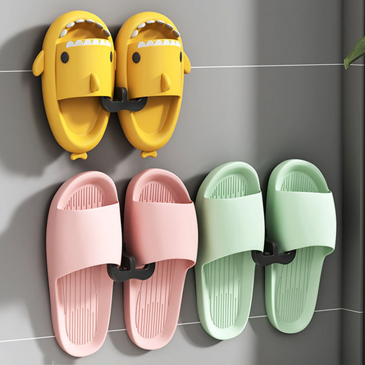 U-shaped Slipper Rack Wall Mounted Punch Free Toilet Storage Rack ...