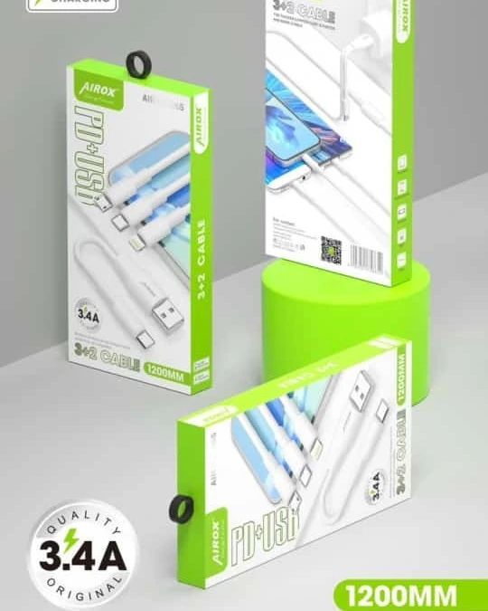 3+2 PD+USB FAST CABLE (Limited Stock) | Daraz.pk