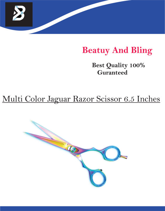 New Polished High Carbon Steel Cutting Scissors 6.5” Hairdressing Razor ...