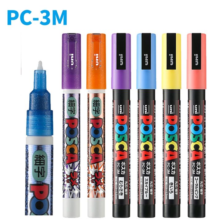 [HOT] 1 Pcs Japan UNI Ball POSCA Acrylic Marker Pen PC-3M Paint Pen POP ...