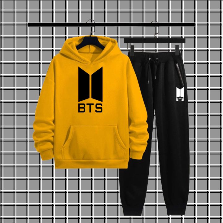 Bts printed winter fleece tracksuit for men and boys | Daraz.pk
