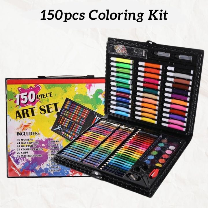 150 pcs Multi Coloring Kit For Kids, Coloring Kit Box For Boys & Girls ...