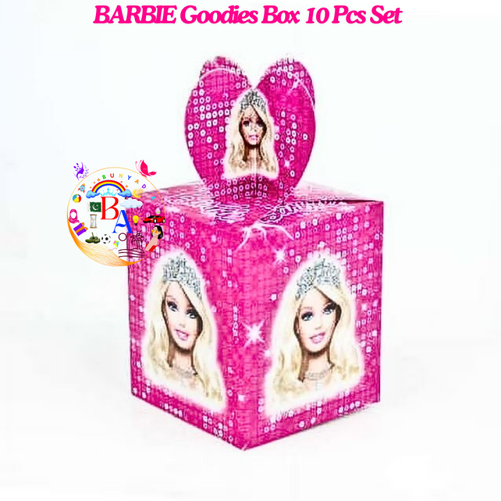 Barbie Cartoons Goodies Box Candy Box, Favor Box, Fancy Customize ...