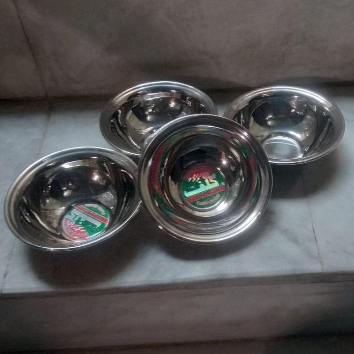 4 Pcs Bowls Salan Katori Set 100ml Stainless Steel | Daraz.pk