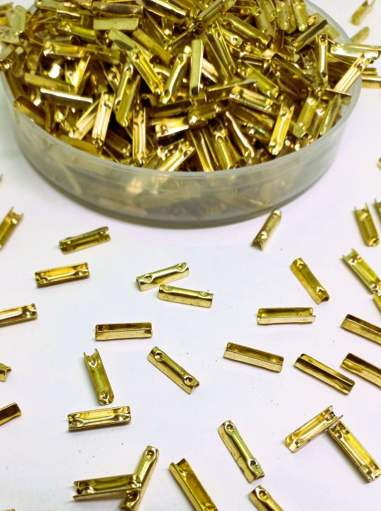 12pcs, Metal Ends cap Fold Over Crimp Head Connectors Cord End, about ...