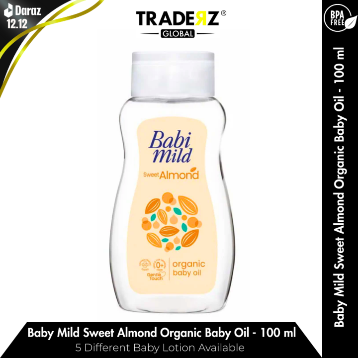 Babi Mild Sweet Almond Organic Argan Baby Oil 100ml – Nourishing ...
