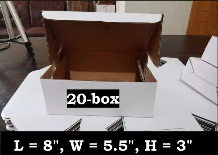 Pack of 20 White Flat Box For High Strength Packing | Daraz.pk