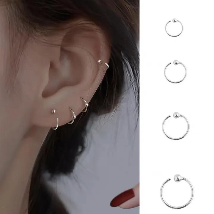 1 Pc Minimalist Hoop Earrings Small Simple Earrings For Women Ear Hoops ...