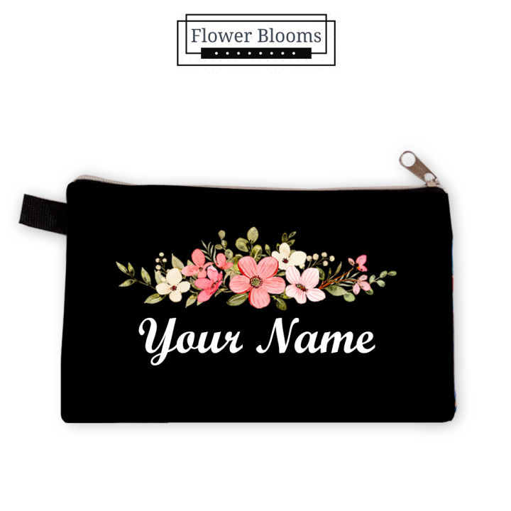 Your Name Customize Floral Pencil Pouch ( Washable & High Quality ...
