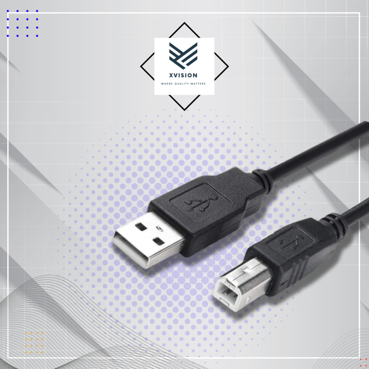 XVision Printer Cable Usb To Printer 1.5 Meter Black | Daraz.pk