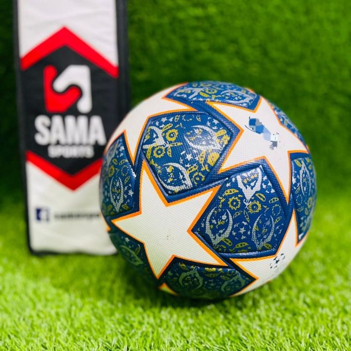 Multi Color Star Panel Shape Football Size 5 & Free Needle | Daraz.pk