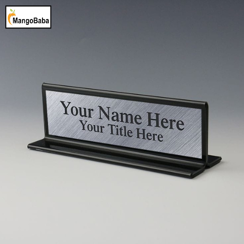Mango Baba - Acrylic Office Name Plate - Table NamePlate - Office Name ...
