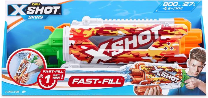 X-SHOT Fast Fill Skins Water Gun Pump Action Orange Green | Daraz.pk