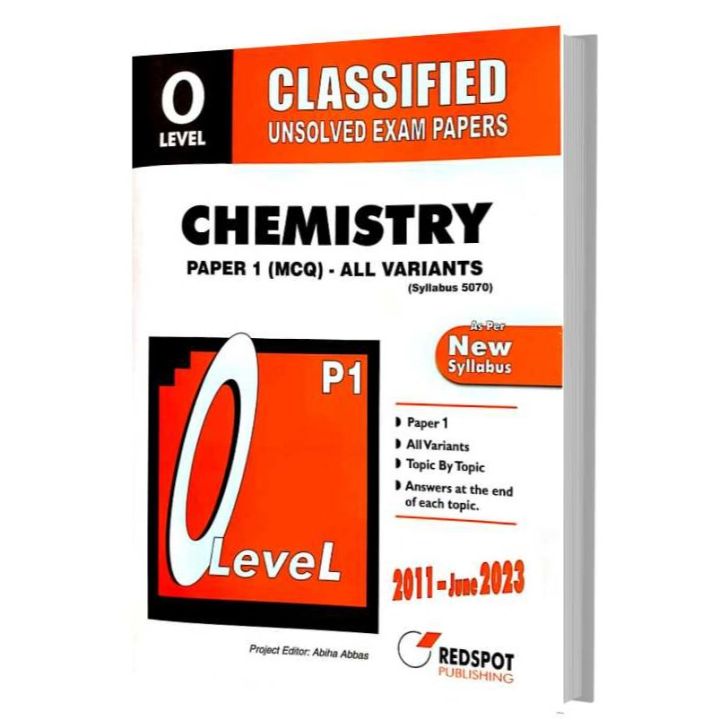 GCE O Level Classified Chemistry Paper 1 (Edition 2023) | Daraz.pk