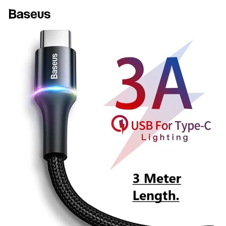 Baseus Super Premium Quality Type C Cable Light Changing Cable. 2 Meter ...