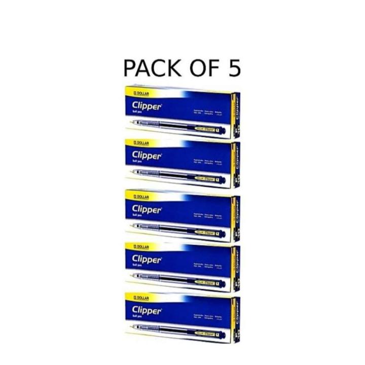 Clipper Blue Ballpoint Pen - 5 Packets - 50 Pcs | Daraz.pk