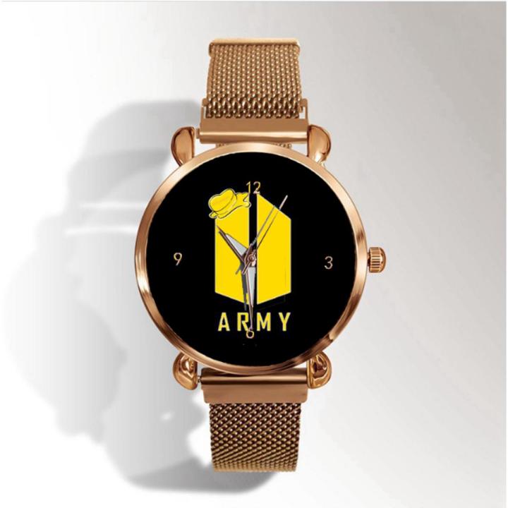 Magnet Chain Watch BTS Inspired ARMY Logo For Girls | Daraz.pk
