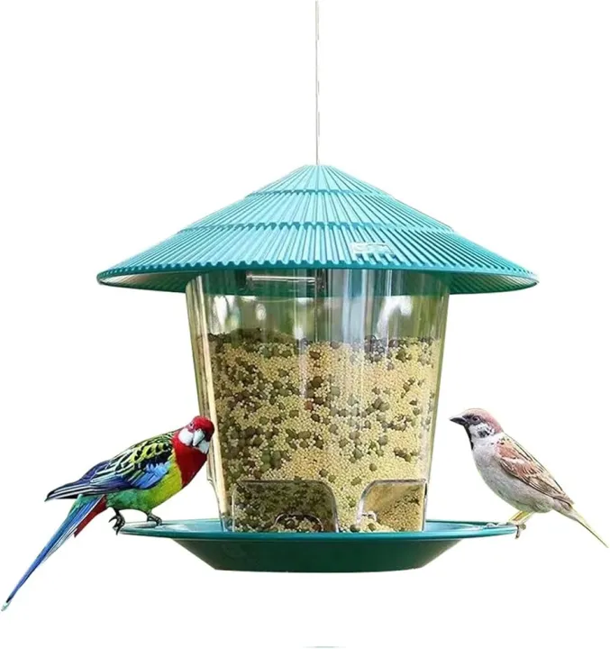 Waterproof Outdoor Wild Bird Hanging Grains Feeder, Hanging Seed Feeder ...
