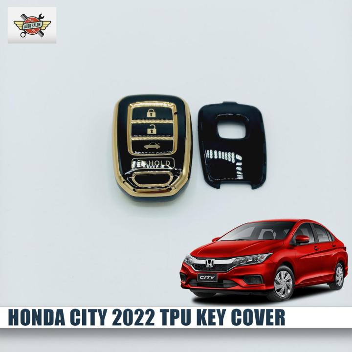 New Honda City 2022 TPU Key Cover Black-Gold | Daraz.pk
