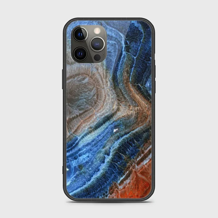 iPhone 12 Pro Max Cover - SkinLee HQ Infinity Glass Case (Soft) - Agate ...