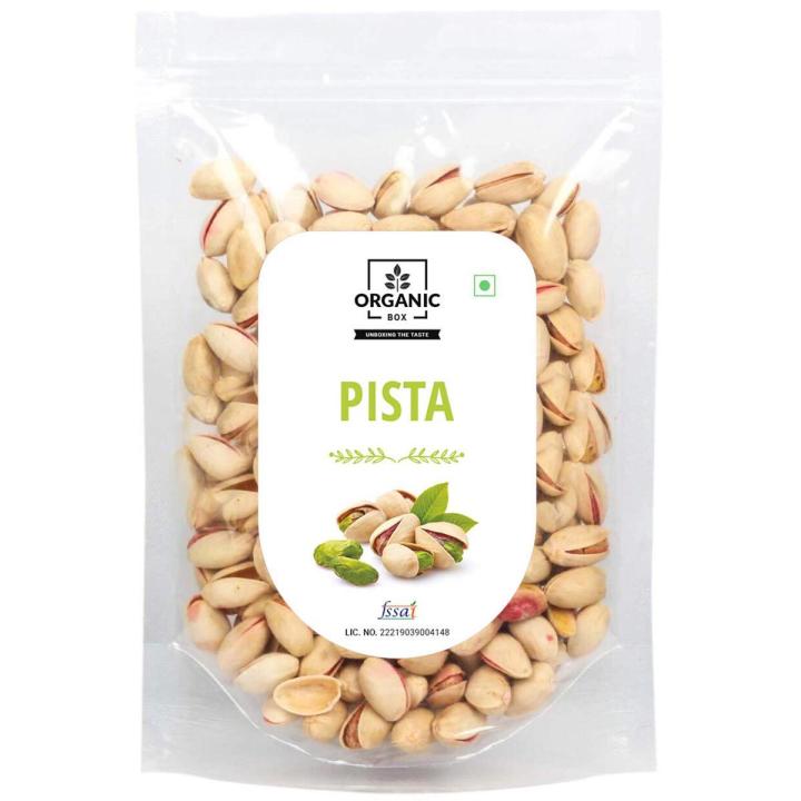 Organic Box Pistachios Nut ( Salted Pista ) Roasted 100% Pure Natural Irani Pista ( 500g | Daraz.pk