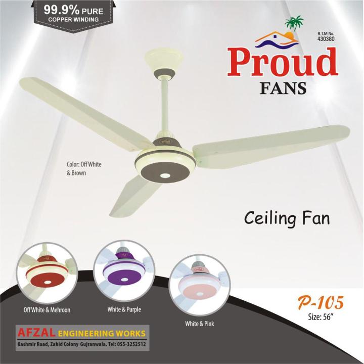 Proud Fans AC Ceiling Fan - Copper Winding - 56'' | Daraz.pk