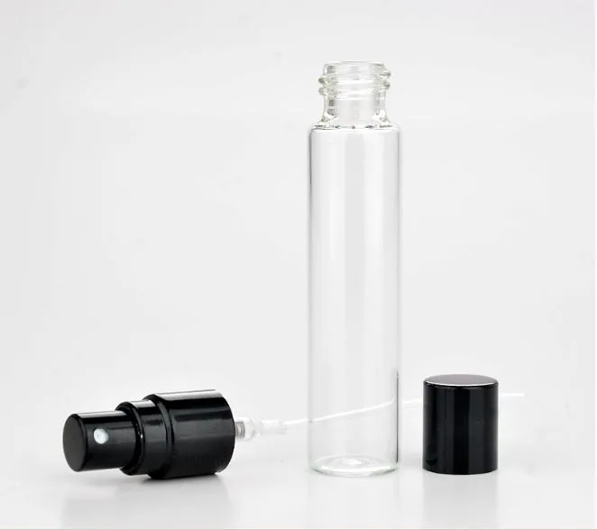 Pack of 2pcs 4.4 inch 6ml Empty Tester spray Transparent glass bottle ...