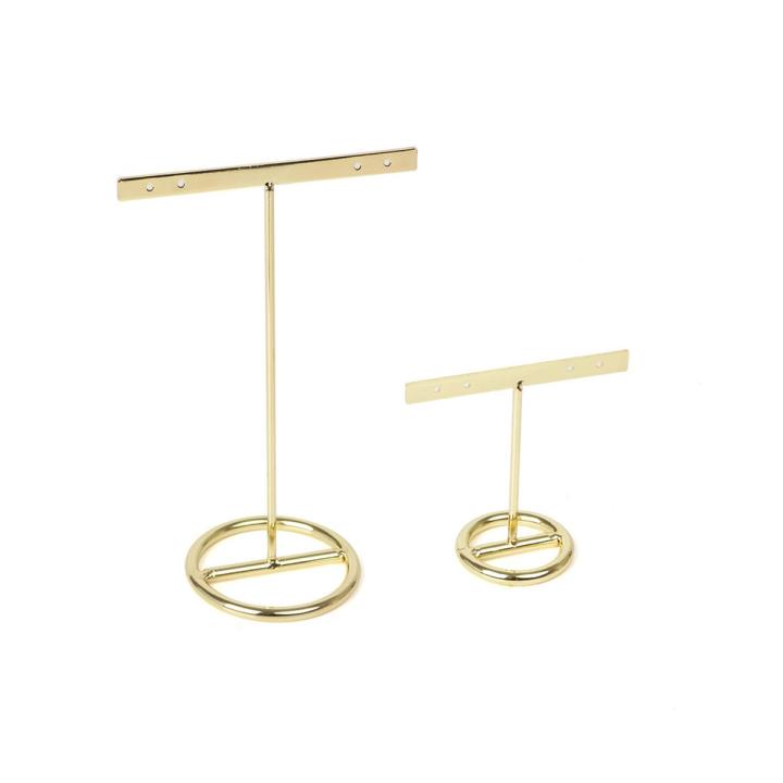 Organizer Shelf Anti-deformed Golden Color T- Shape Display Stand ...