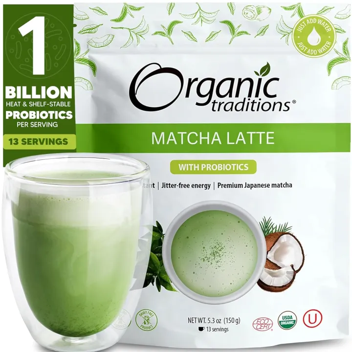 Organic Traditions Matcha Latte Green Tea Powder | Premium Authentic ...