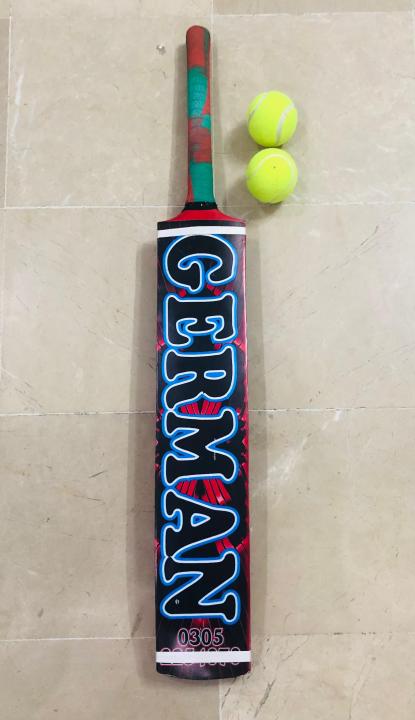 buy GERMAN bat get 2 balls free best tape ball bat and balls | Daraz.pk