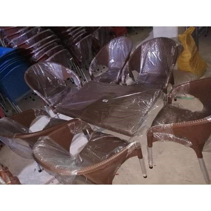 Plastic Chairs set with Table(6 Chairs and 1 Table) | Daraz.pk