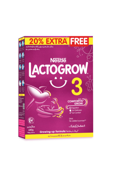 NESTLE LACTOGROW 3 Growing-up Formula 480g | Daraz.pk