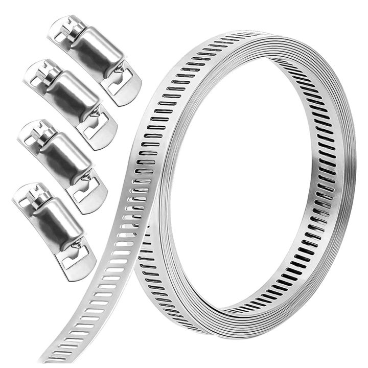 Hose Clamps Stainless Steel Adjustable 3meters Hose Clamp Set Snail ...