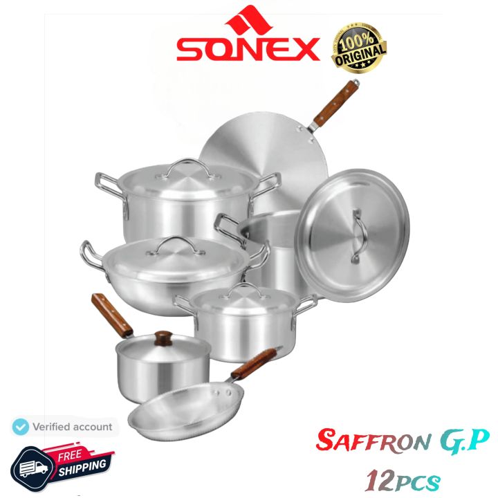 Original Sonex SAFFRON Gift Set Metal Finish 12pcs(50724) Cookware Set ...