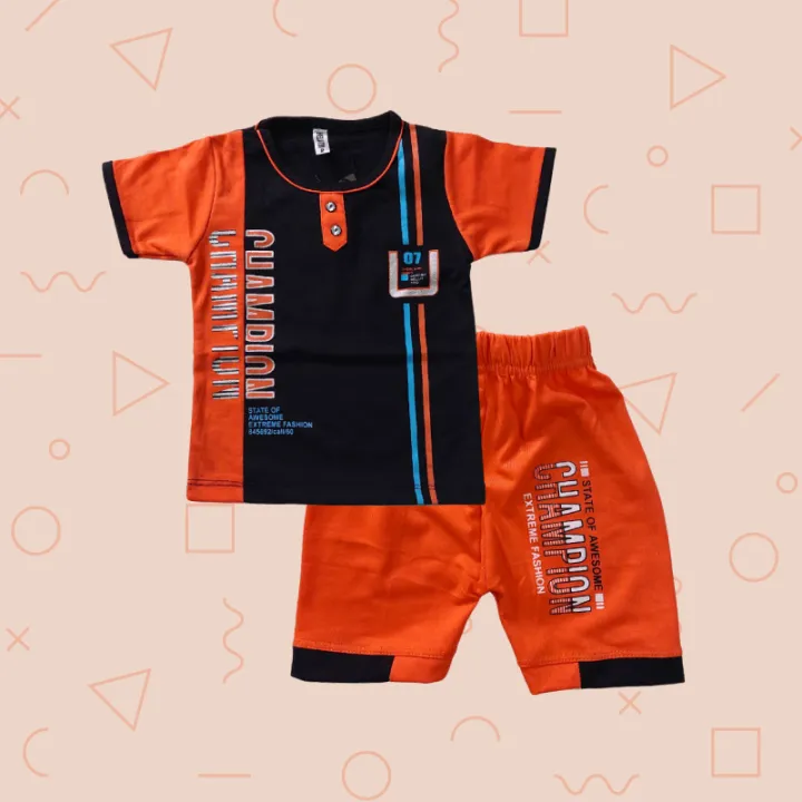 INFANT BOYS COTTON 2PCS - CHAMPION 07 | Daraz.pk