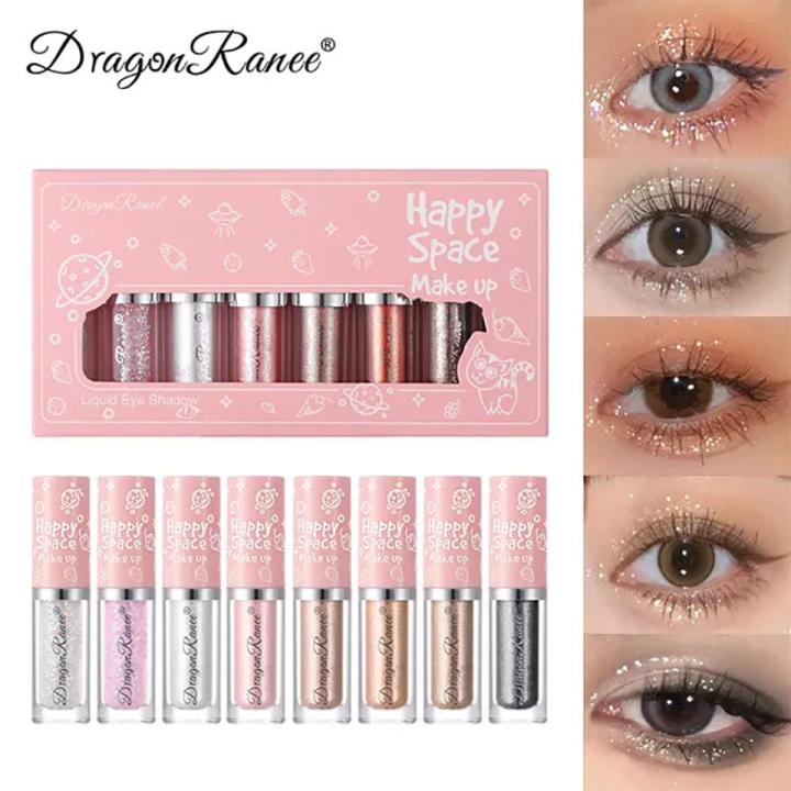 Dragon Ranee - Set Of 8 Shimmer And Shiny Liquid Glitter Eyeshadow Kit ...