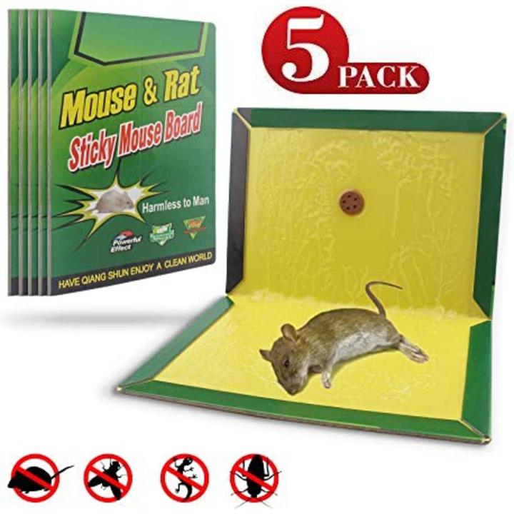 Pack Of 5 Mouse Glue Traps Sticky Boards Mice Traps strong glue board ...