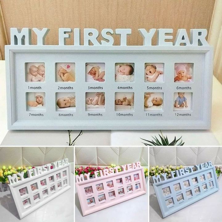 My First Year Frame Baby's First Year Photo Frame – 12-Month Keepsake ...