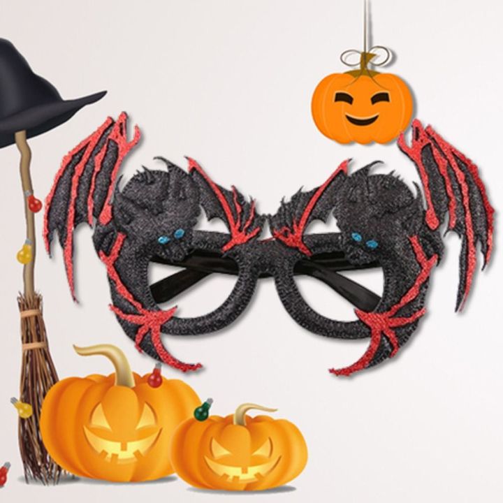 Novelty Bat Shape Halloween Glasses Plastic Cartoon Bats Funny Glasses ...