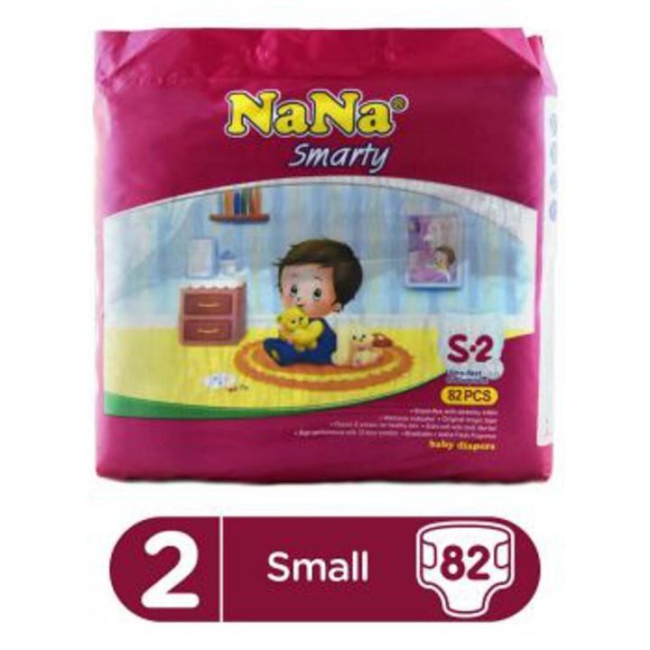 Nana Smarty Diaper Mega Small Size-2 82 pcs (4 - 8kg) | Daraz.pk