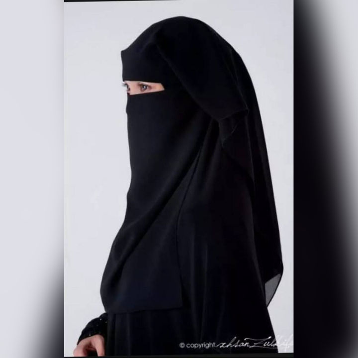 Women Triple Nakab Patti Hijab - 3 Layer, Big Size, Comfortable and ...