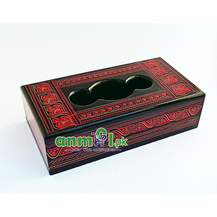 Wooden Naqshi Colorful Tissue Box - Lacquer Art - Wooden Original ...