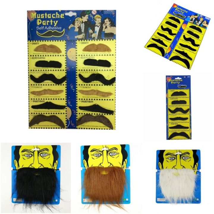 Photobooth Props Halloween Realistic Fake Beard Funny Vivid Halloween ...