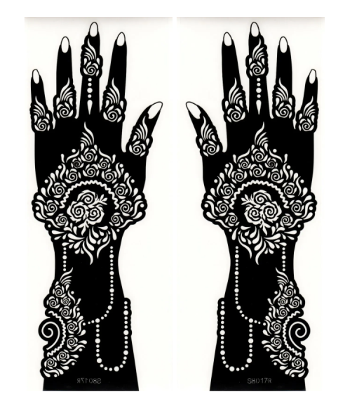 Mehandi stickers, Mehendi Stickers for Girls,Women and Kids, Henna ...